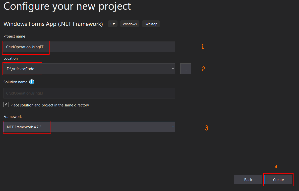 CRUD Operation In Windows Form App Using The Entity Framework