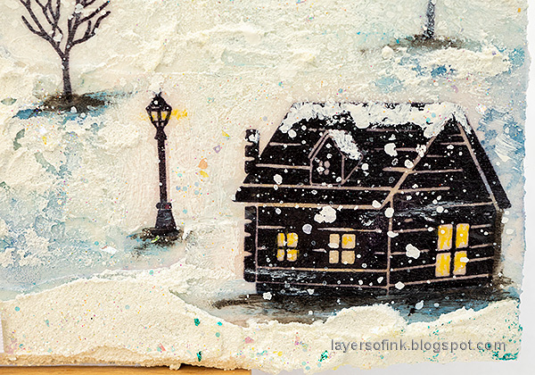 Layers of ink: Mixed Media Winter Scene Tutorial