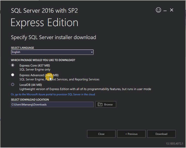 Bagaimana Cara Install SQL server 2016 Express di Windows