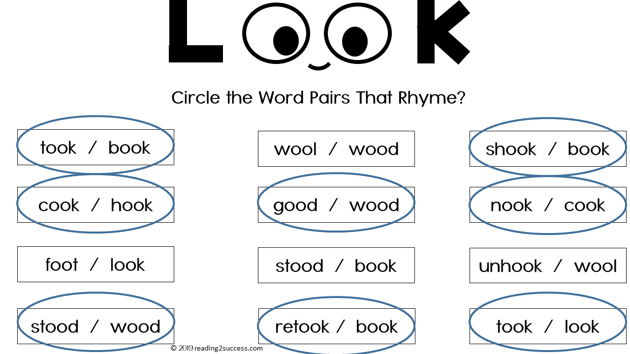 Reading2success: Which /oo/ sound - is it the /oo/ in look or the /oo ...