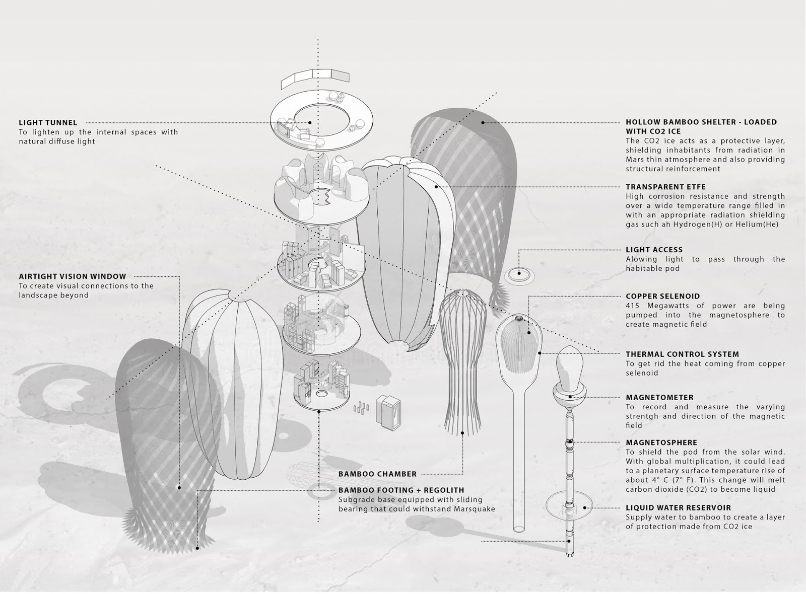Where to stay on Mars? Robots could weave bamboo pods on the red planet