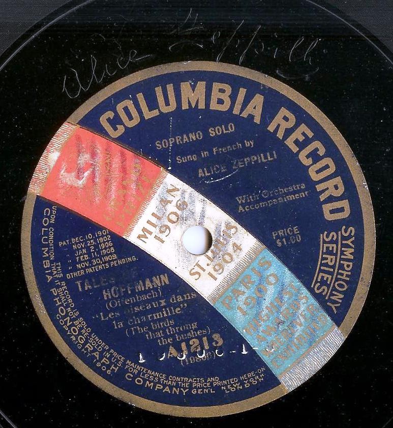 FORGOTTEN OPERA SINGERS : Alice Zeppilli (Soprano) (Menton, France 28 ...