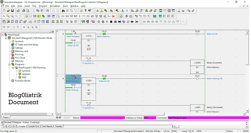 Cara Simulasi Program PLC dengan CX-Designer – Blog0listrik