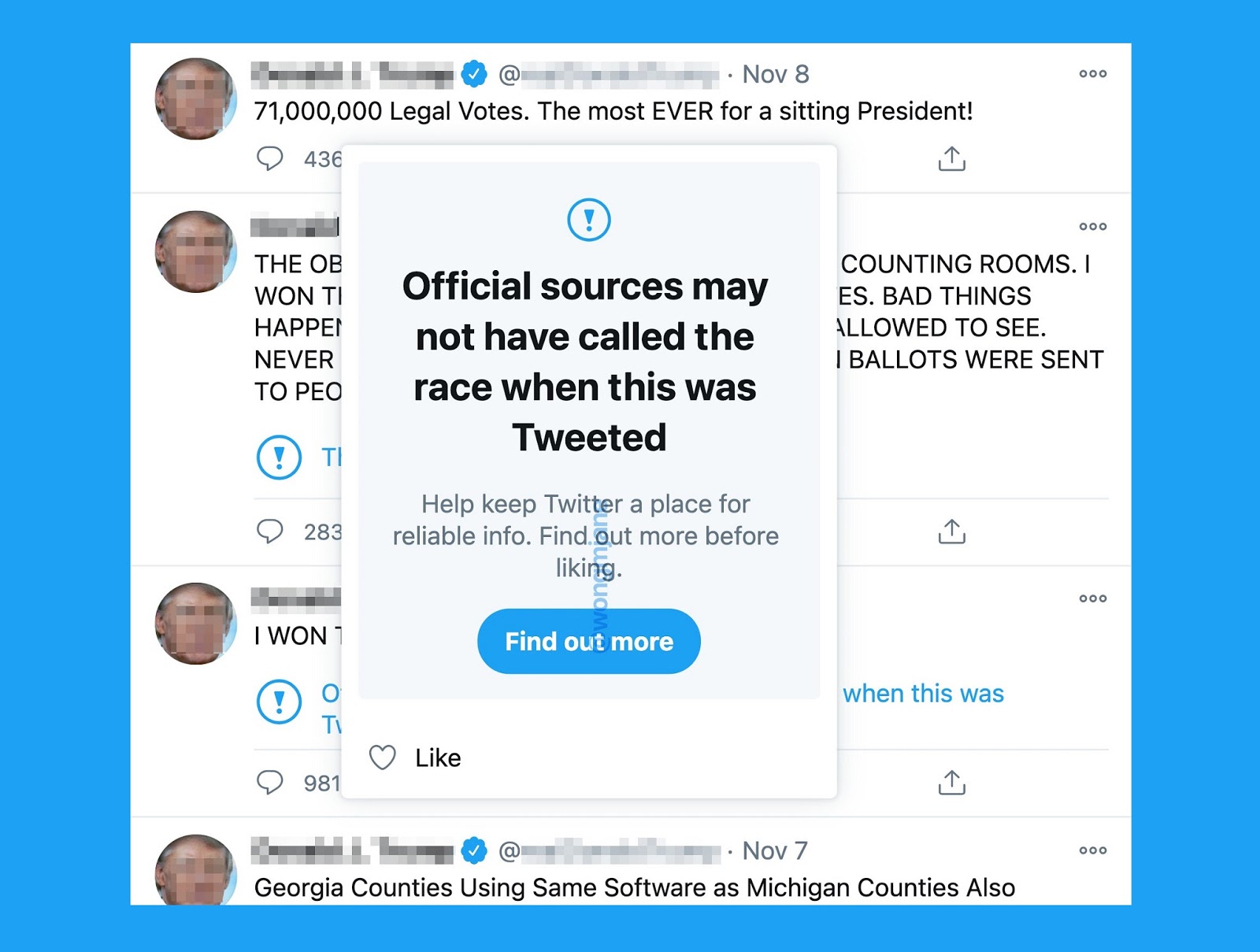 Twitter is working on expanding pop-up warnings when users try to ...