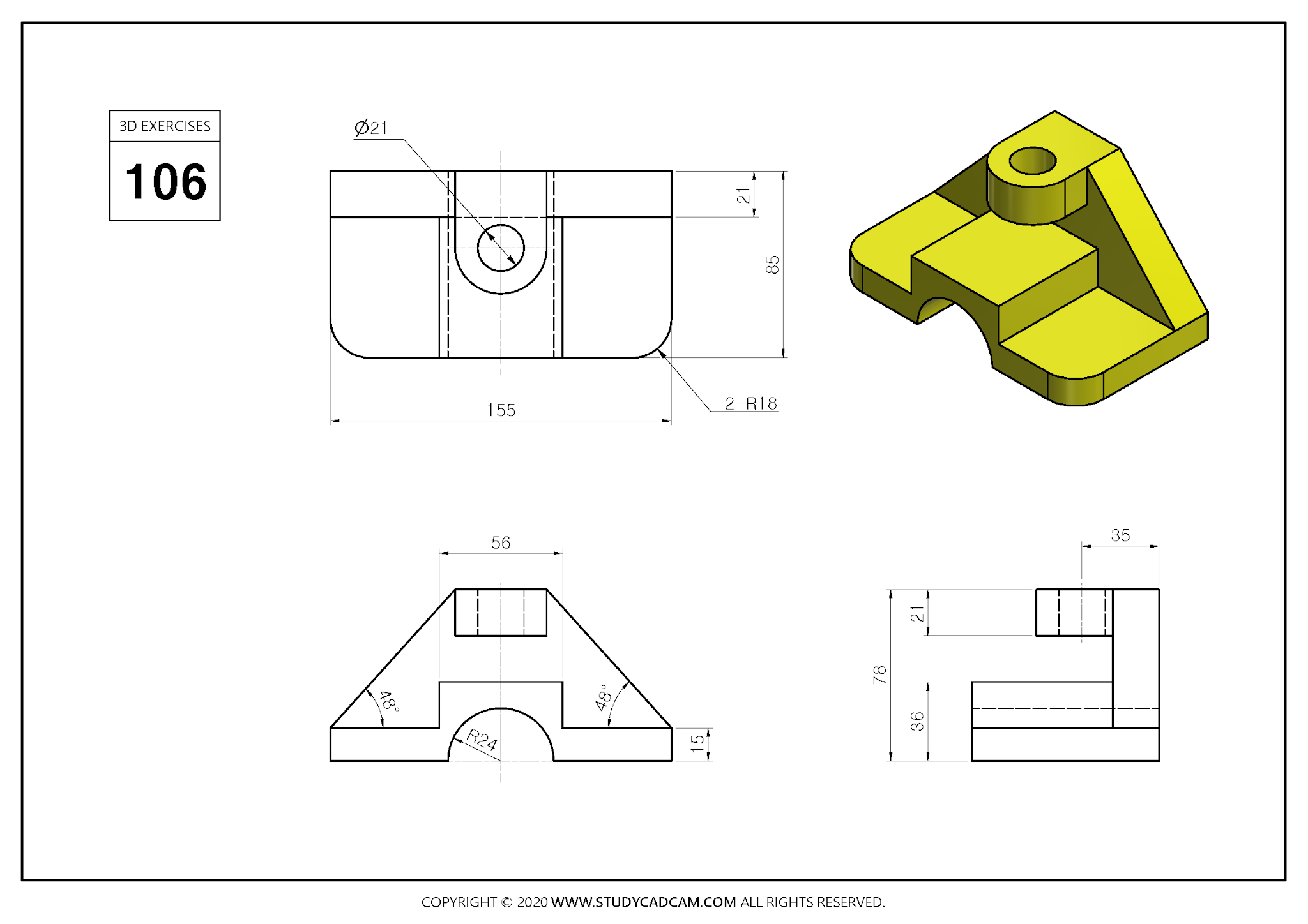 Autocad Mechanical Drawings For Practice