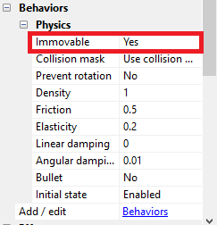 MEMAHAMI BEHAVIOR DAN FUNGSINYA, Menggunakan Bound To Layout Dan Implementasi Physics