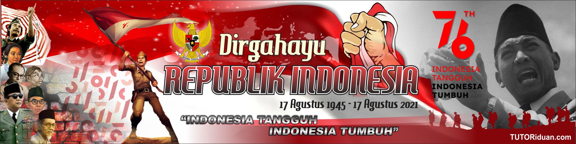 Kumpulan Desain Spanduk Banner HUT RI Full Vector Update (Free CDR & PSD) - TUTORiduan.com
