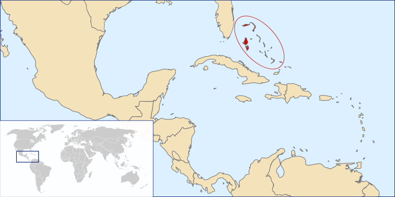 Mapa de Las Bahamas