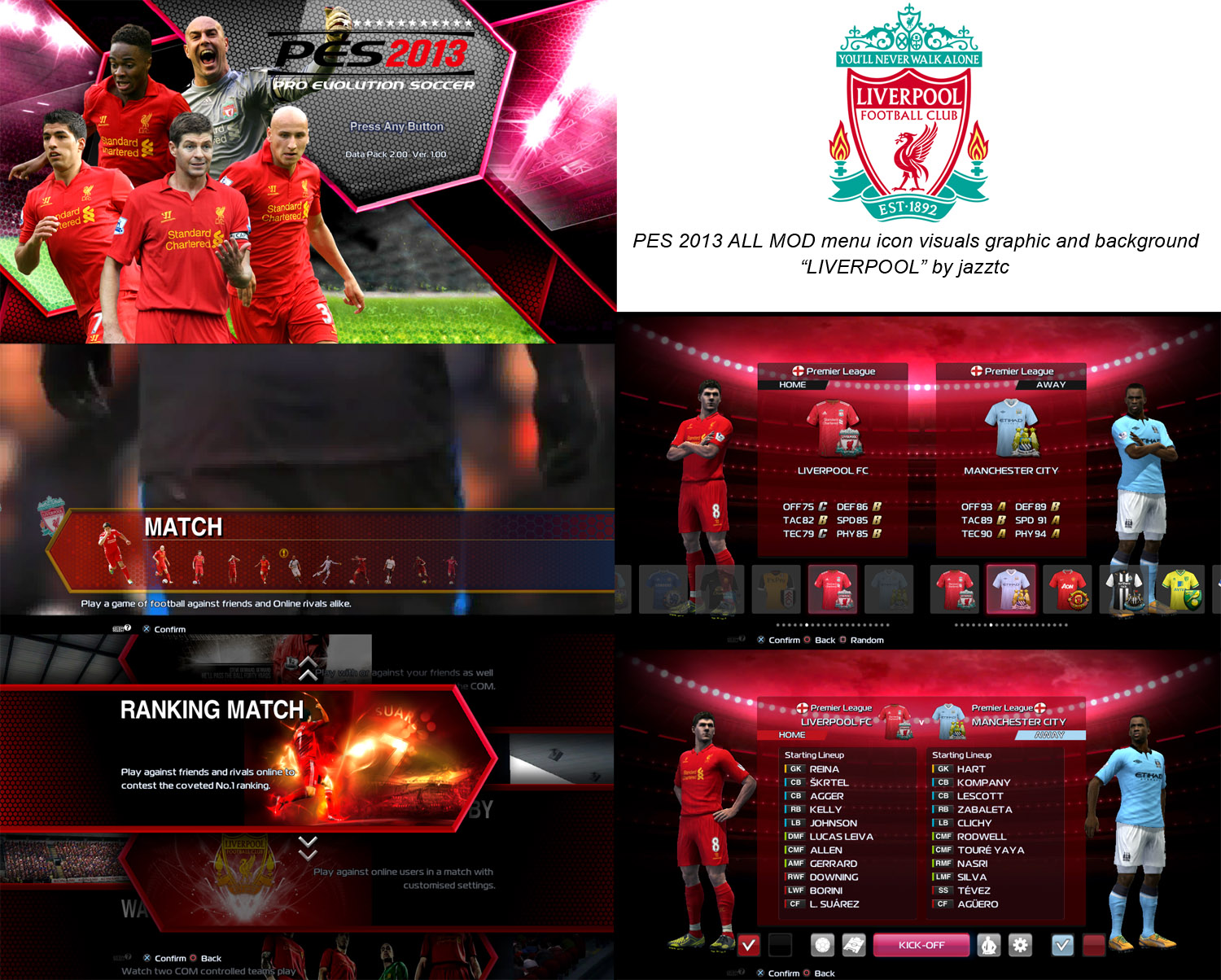 PES Explosive: PES 2013 ALL MOD menu icon visuals graphic and ...