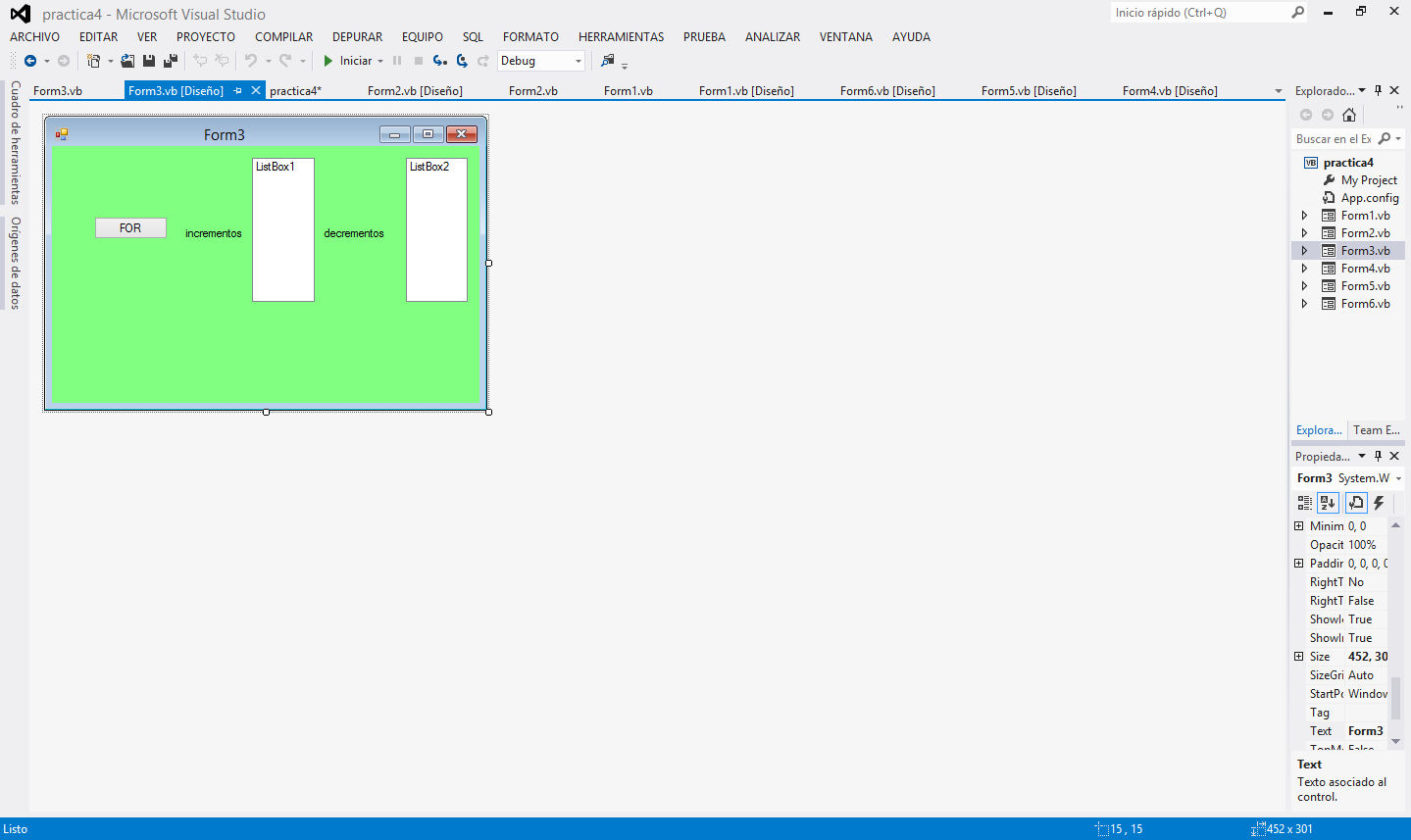 VISUAL BASIC: PRACTICA NO.3