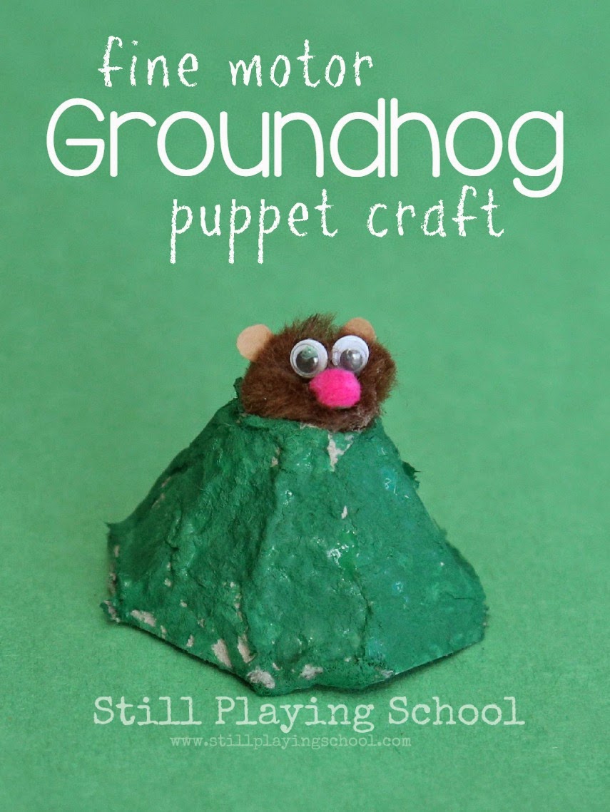 Groundhog Finger Puppet Craft | Still Playing School