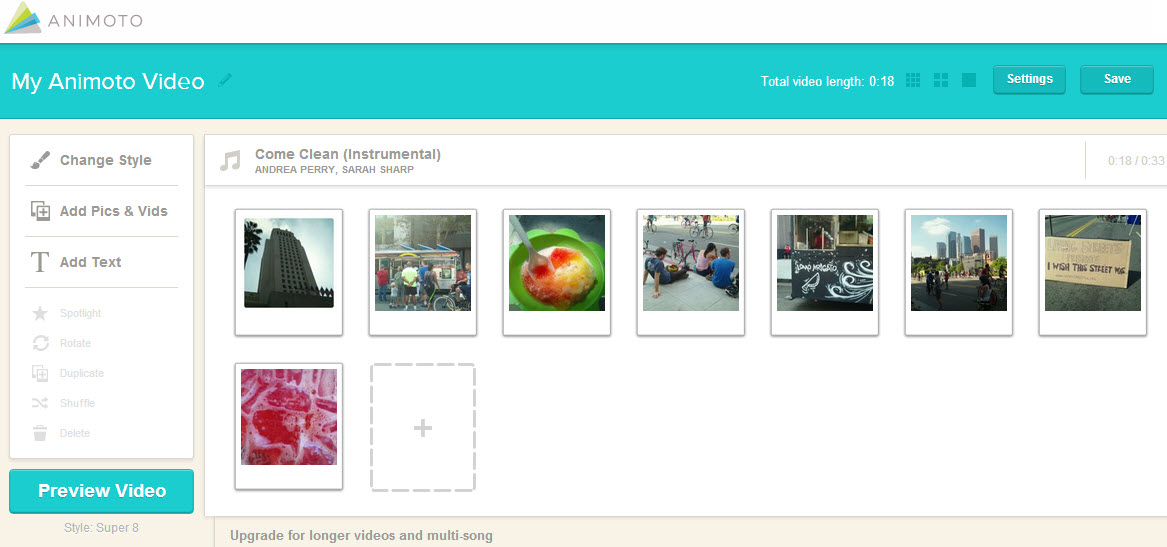 Create Video Notebook: Animoto - Android Video Creation Tools
