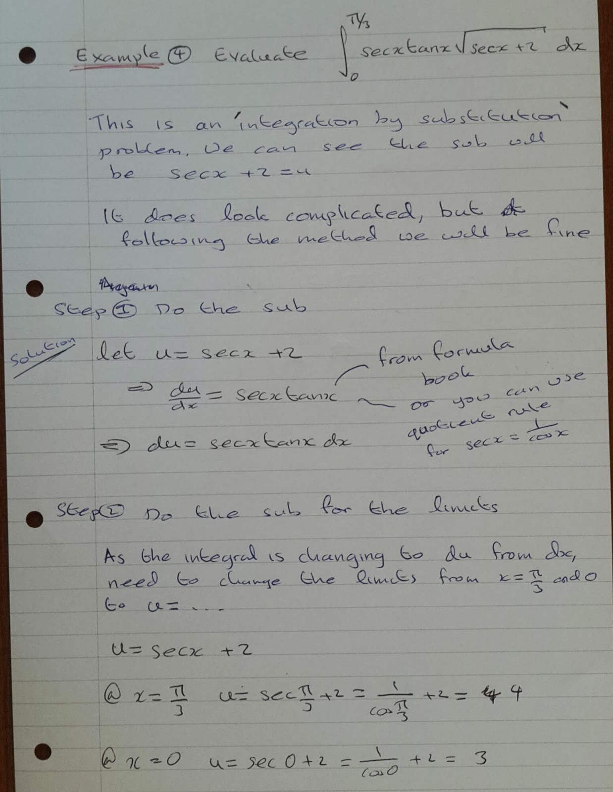 A Level Maths Notes: A2 Integration II: Definite Integration Part 2