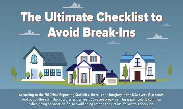 The Ultimate Checklist to Avoid Break-Ins #infographic - Visualistan