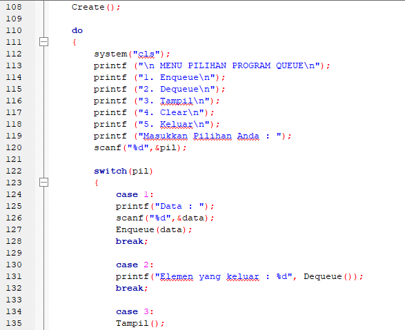 QUEUE/ANTRIAN PADA PEMROGRAMAN C++