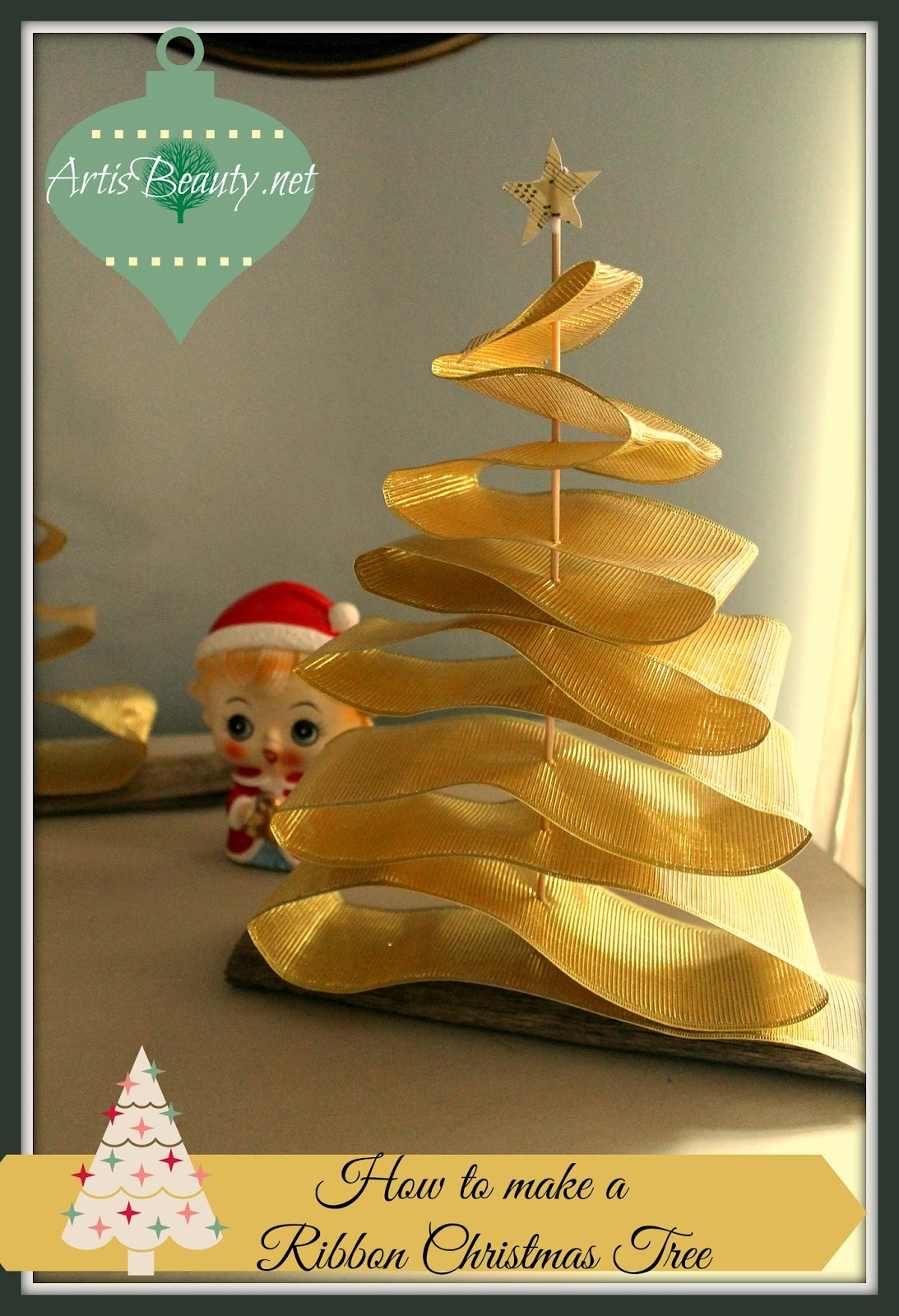 ART IS BEAUTY: How to Make a RIBBON Christmas Tree