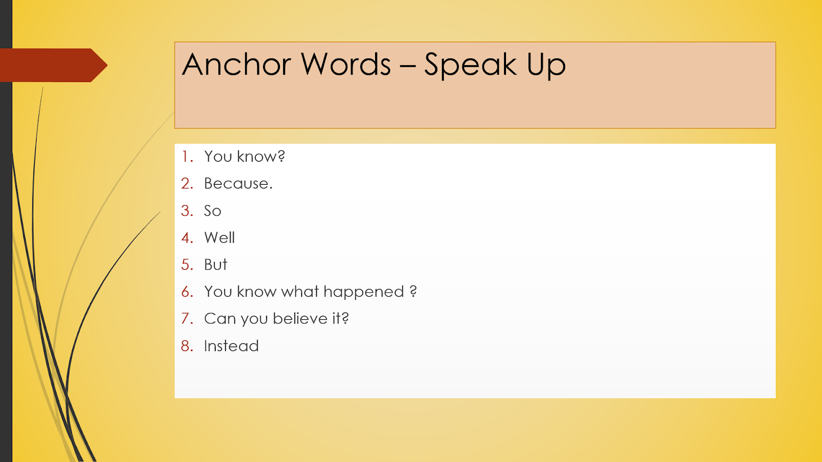 July 10th - Anchor Words