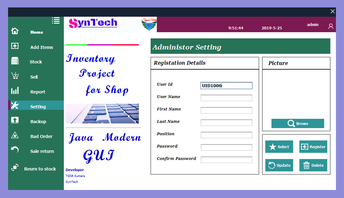 SynTech: Java modern GUI design