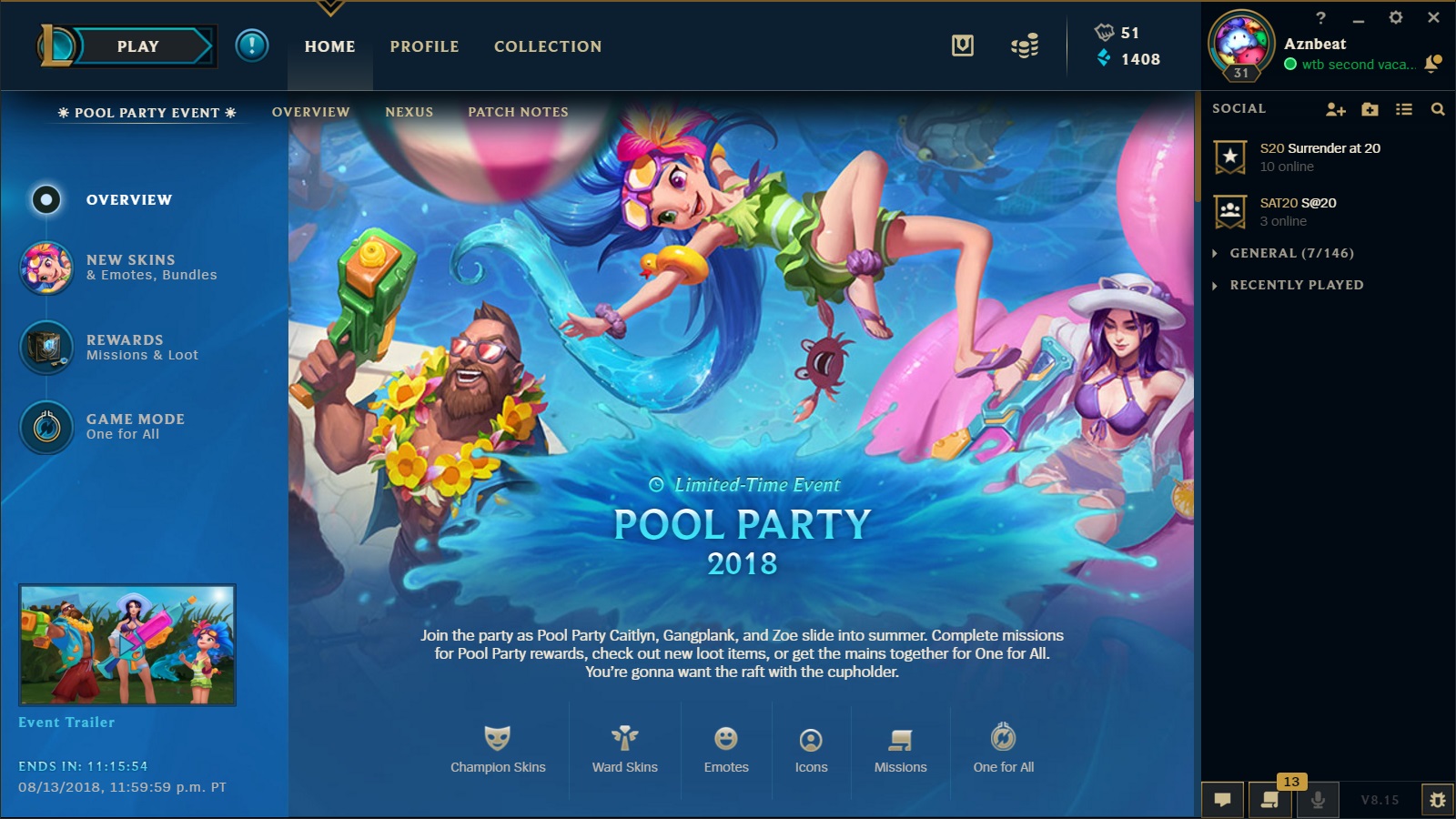 Surrender at 20: Pool Party 2018 - Pool Party Caitlyn, Gangplank and ...
