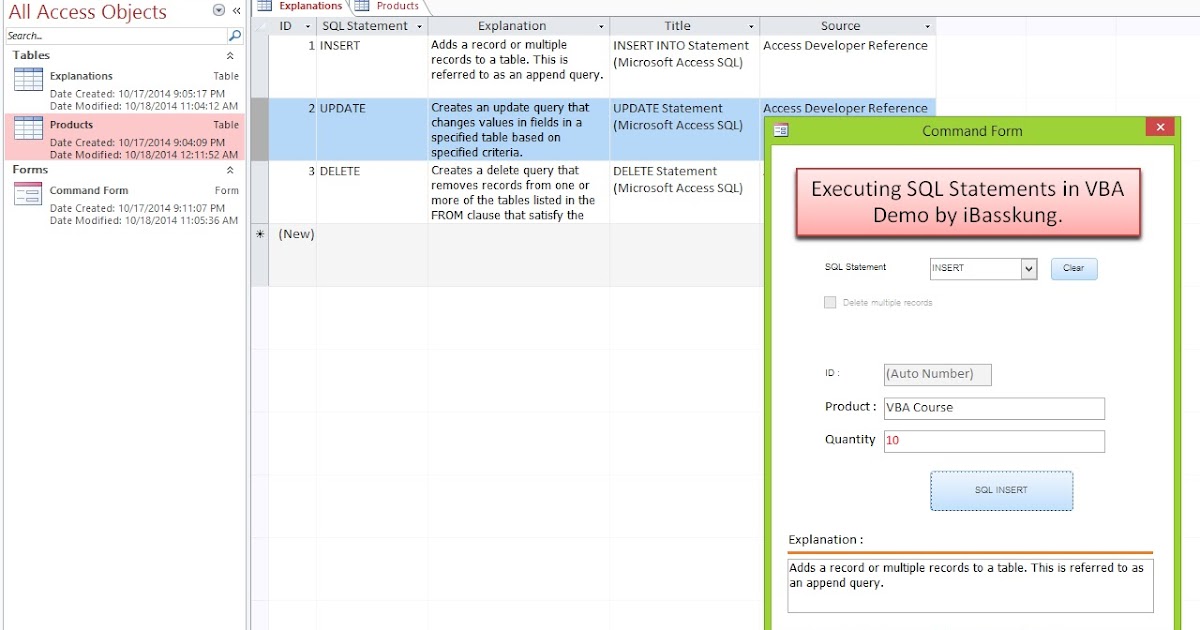 How To Insert Update And Delete Records From A Table