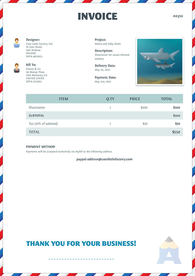 Beautiful Invoice Design - Invoice Template