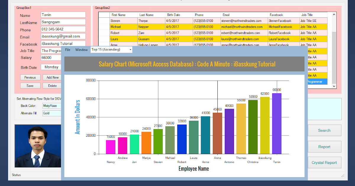 Visual Basic .Net (Premium) How to Link Chart / Graph with Access Database