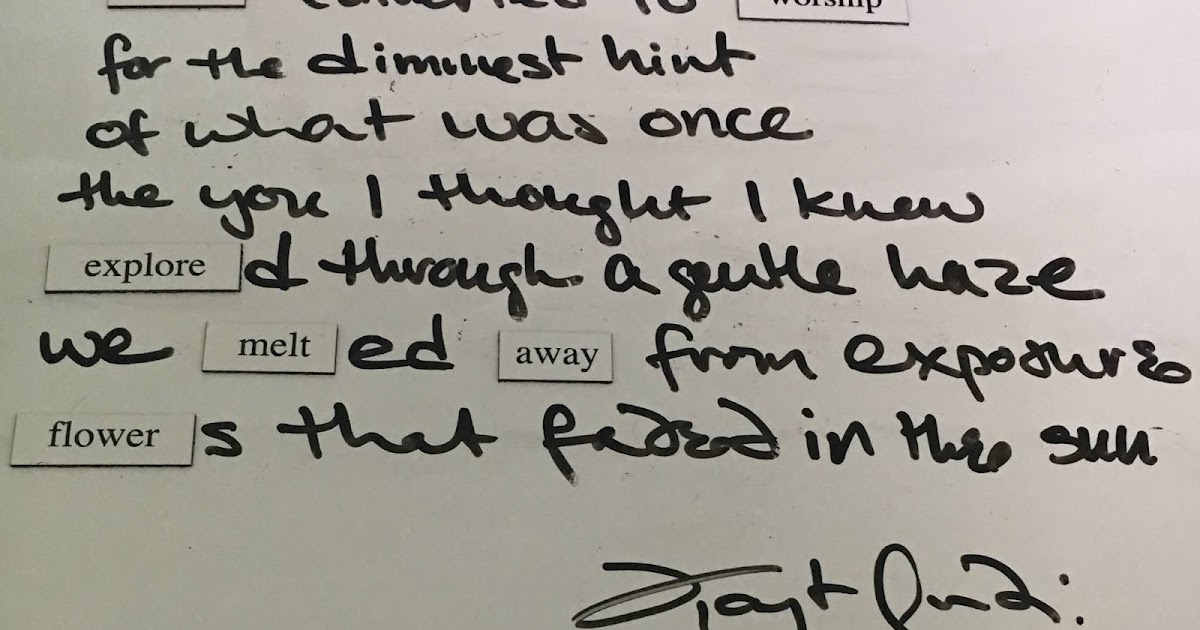 6 Random Word Poem 7/18/2020