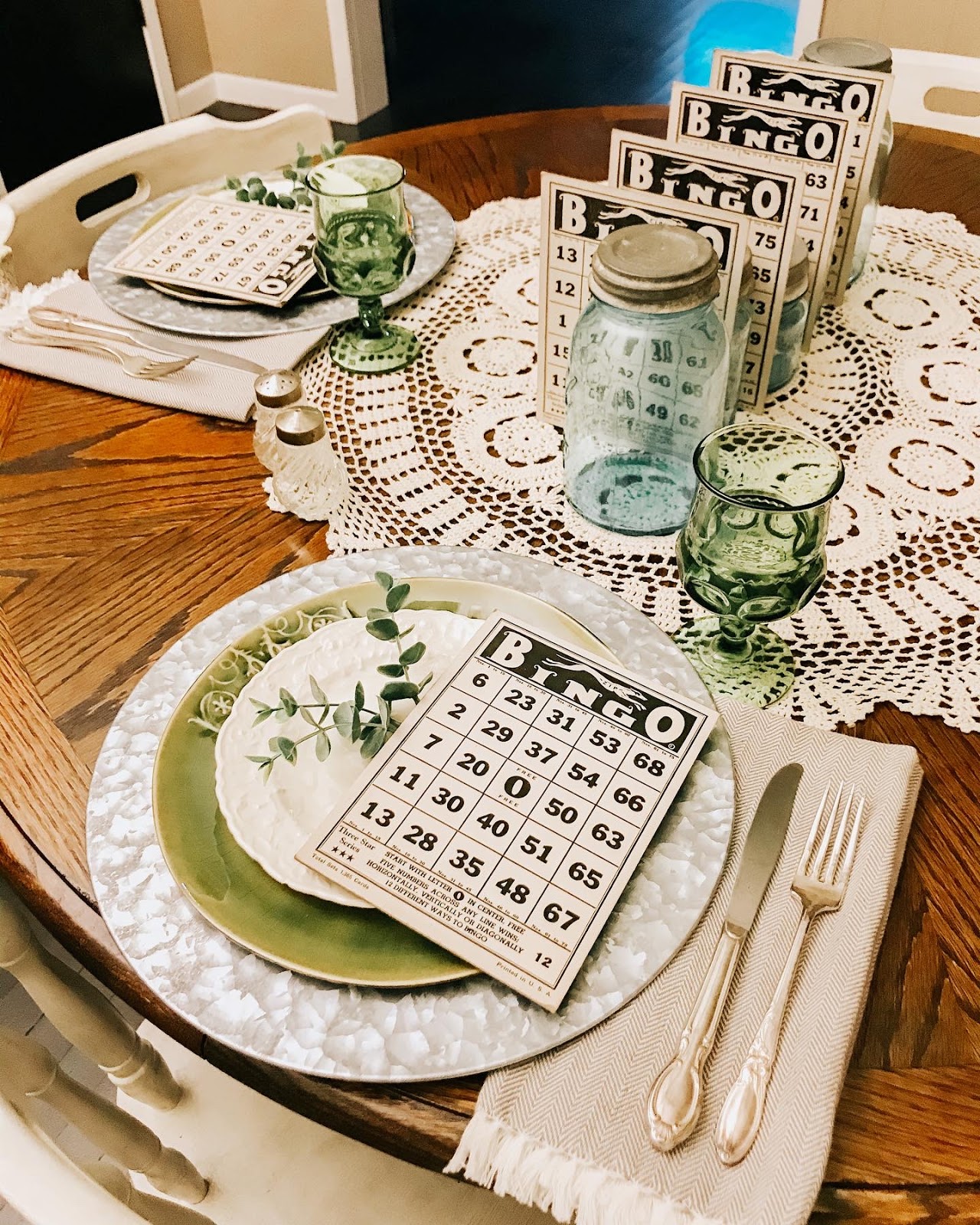 Clover House: Bingo Card Place Setting