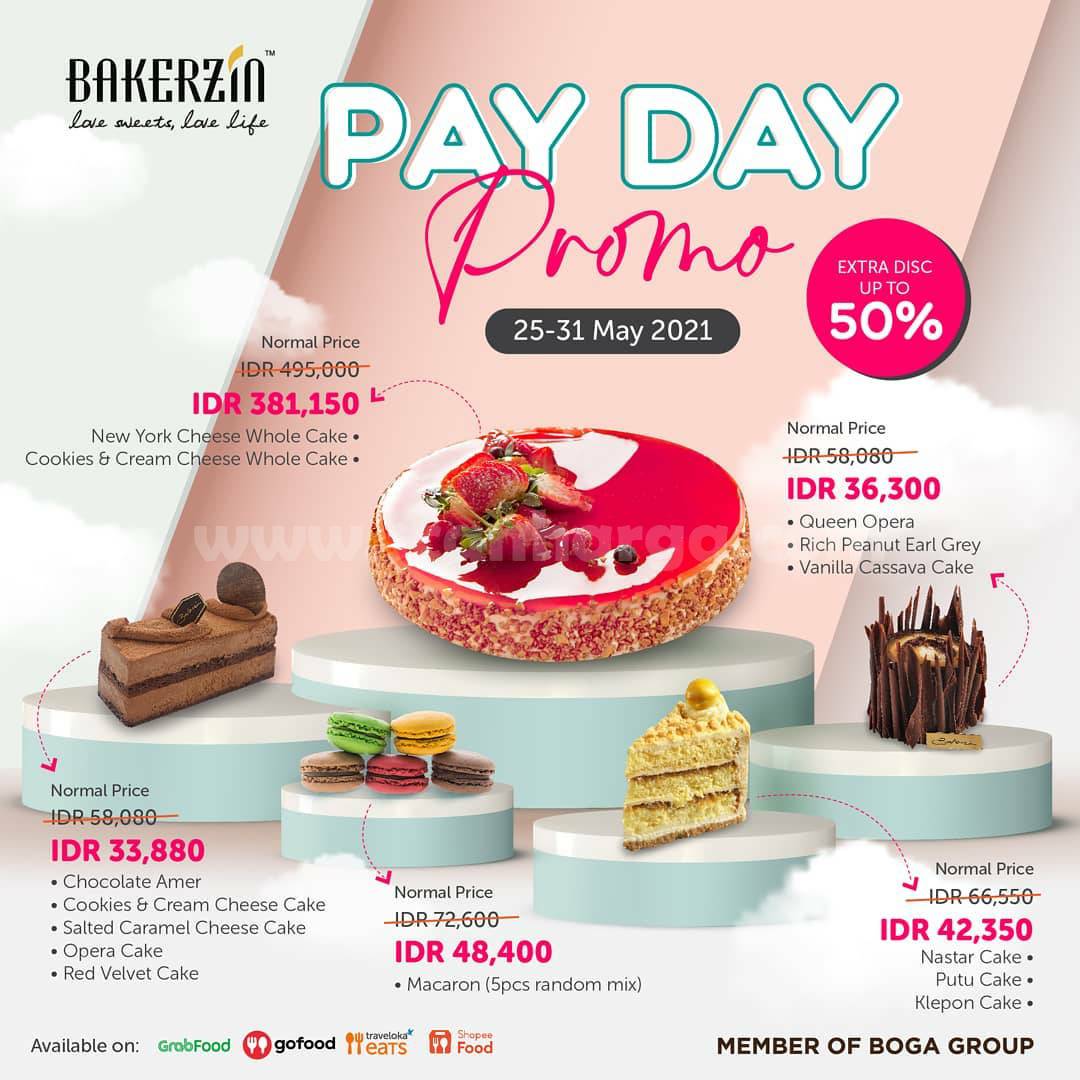 Promo Bakerzin Payday Diskon 50% harga Cake mulai Rp 36.300 - scanharga