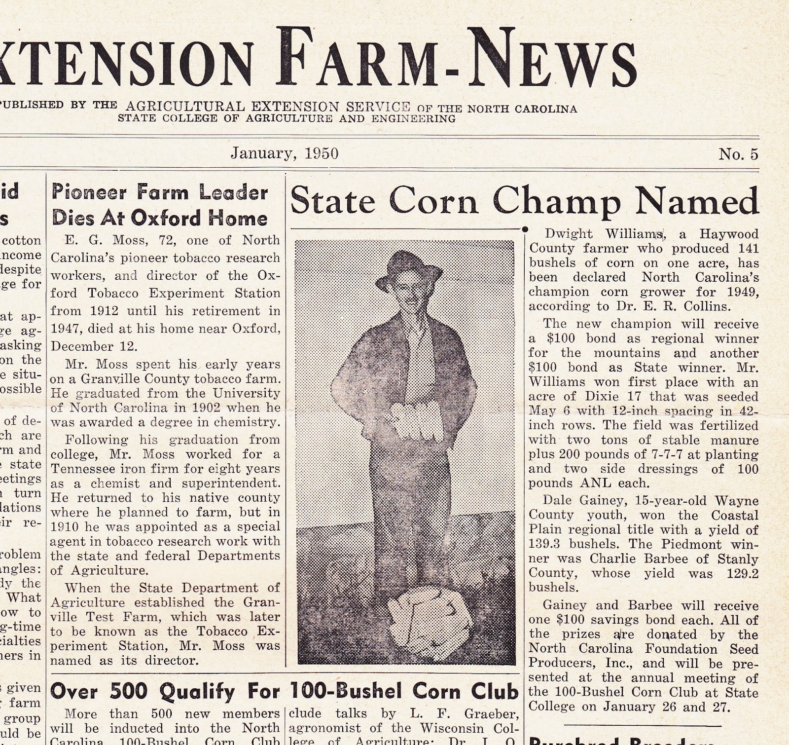 Rural North Carolina History: Dwight Williams, Haywood County, Is NC's ...