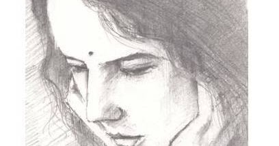తెలుగు వెలుగు: కారణం - కవిత - Pencil sketch