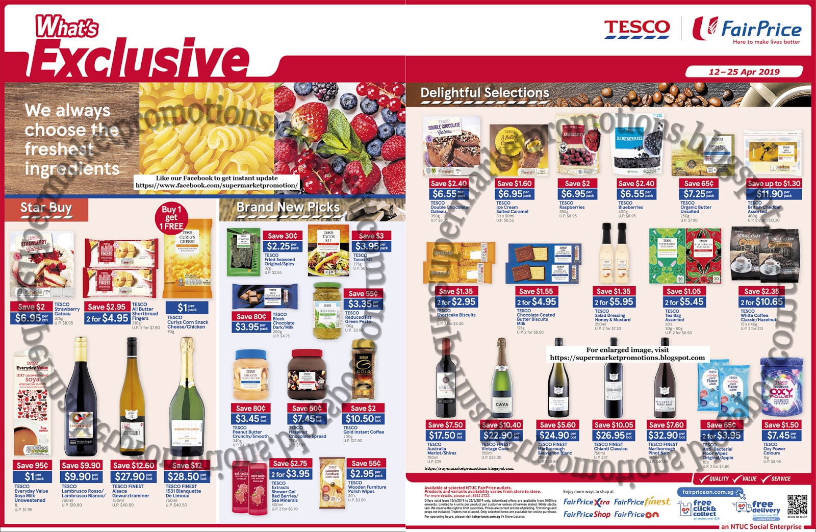 NTUC FairPrice Tesco Promotion 12 - 25 April 2019 ~ Supermarket Promotions