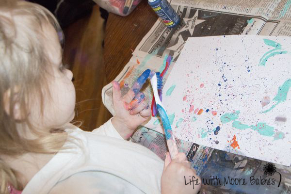 Splatter Painting is Fun Process Art for Kids - Life with Moore Babies