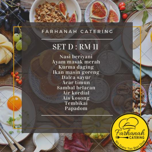 PAKEJ MENU FARHANAH CATERING