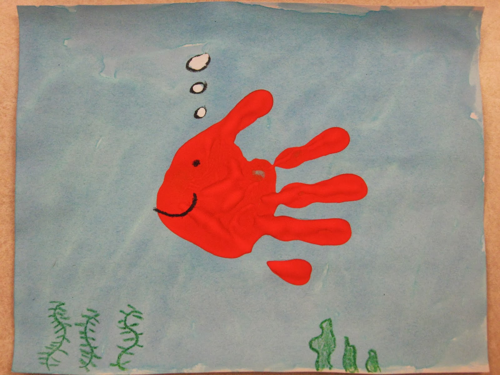 Miss Young's Art Room: Kindergarten Hand-Print Fish
