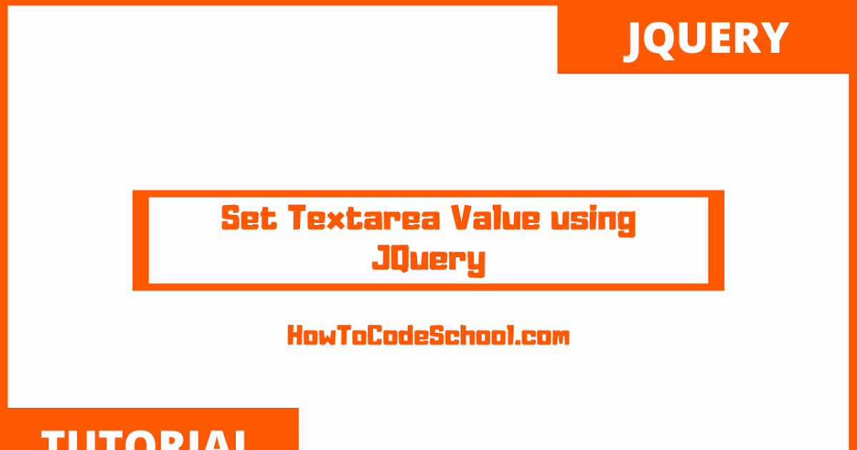 Set Textarea Value Using Jquery