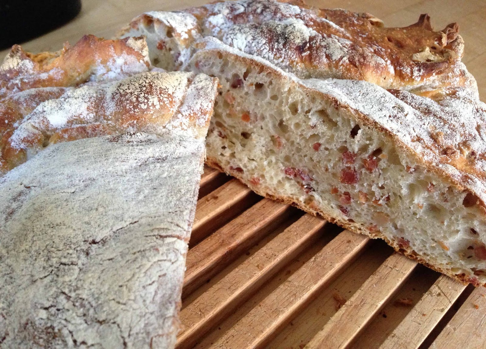 FEAST EVERYDAY : Pancetta Bread (No Knead)