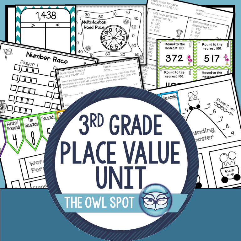 The Owl Spot: Teach 3rd Grade Place Value with this New Math Unit!