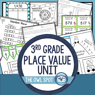 The Owl Spot: Teach 3rd Grade Place Value with this New Math Unit!