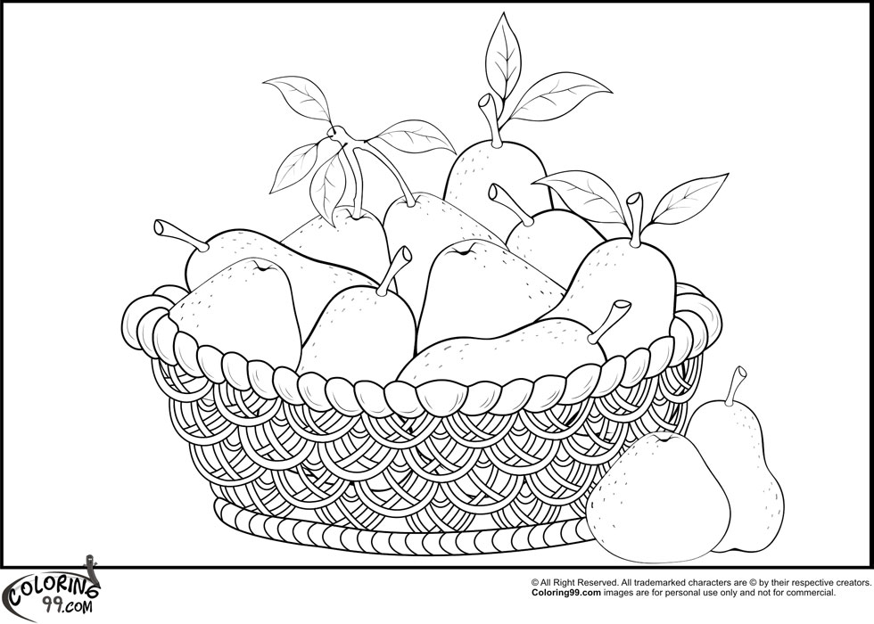 Pears Coloring Pages | Minister Coloring