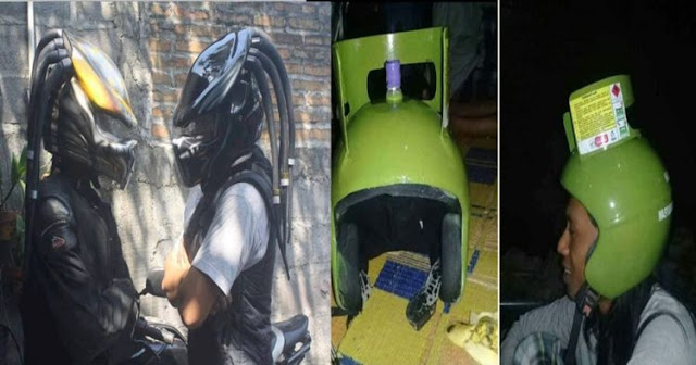 10 Desain Unik dan Nyeleneh Helm Yang Bikin Kamu Ngakak Abisss - Campur ...