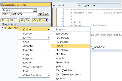 SAP Blogs: Step by Step Module pool program
