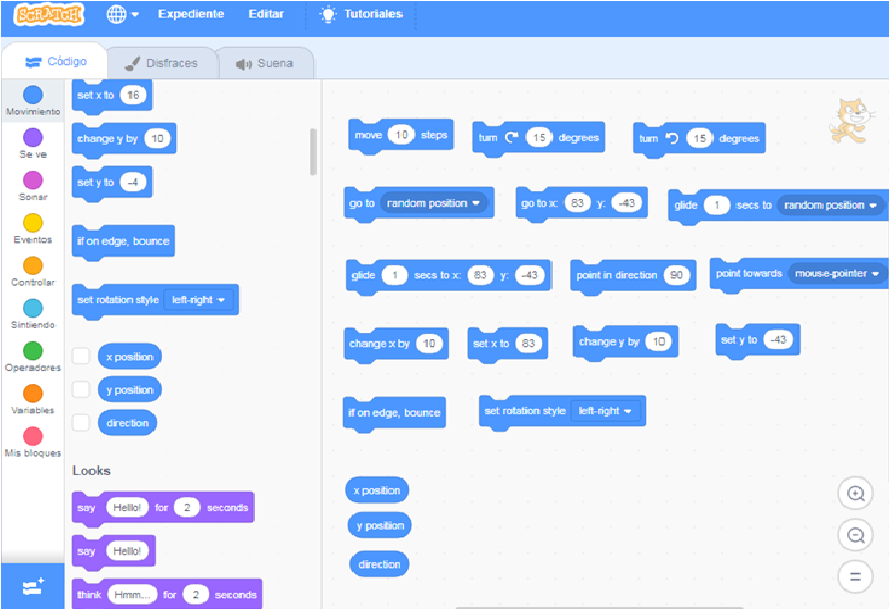 Nata Scratch: BLOQUE DE MOVIMIENTO EN SCRATCH