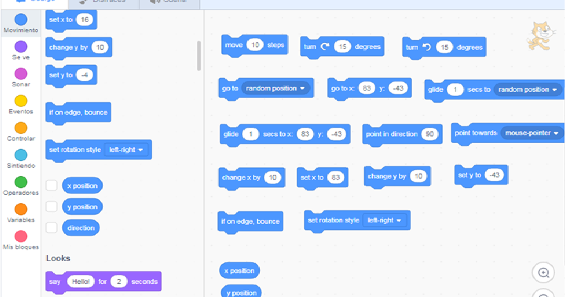 Nata Scratch: BLOQUE DE MOVIMIENTO EN SCRATCH