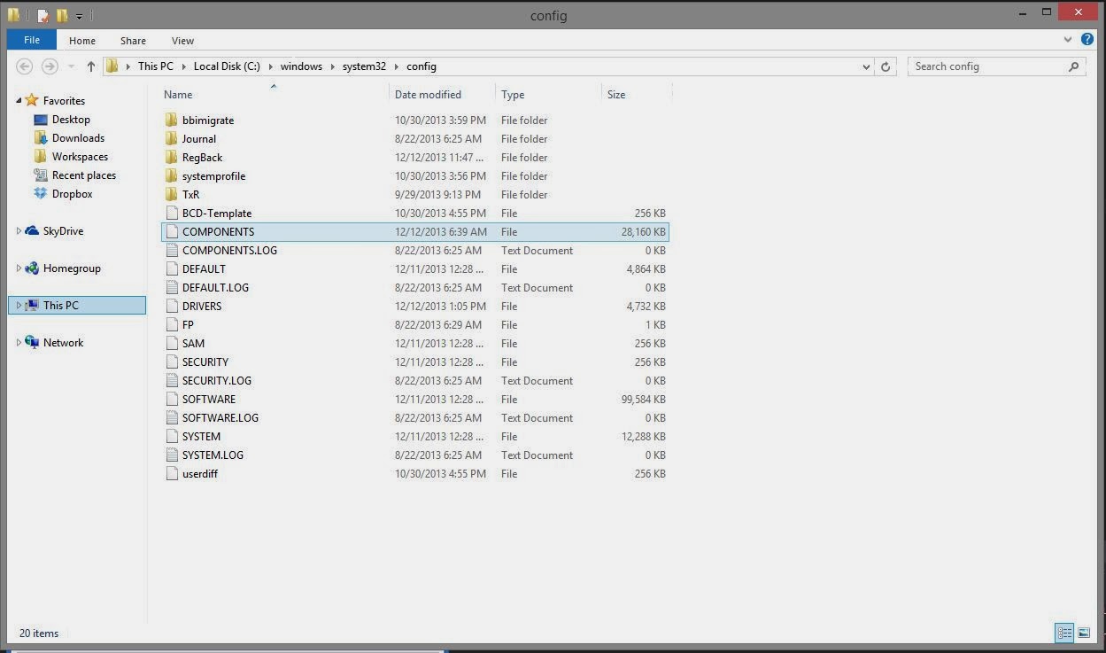 Windows config systemprofile