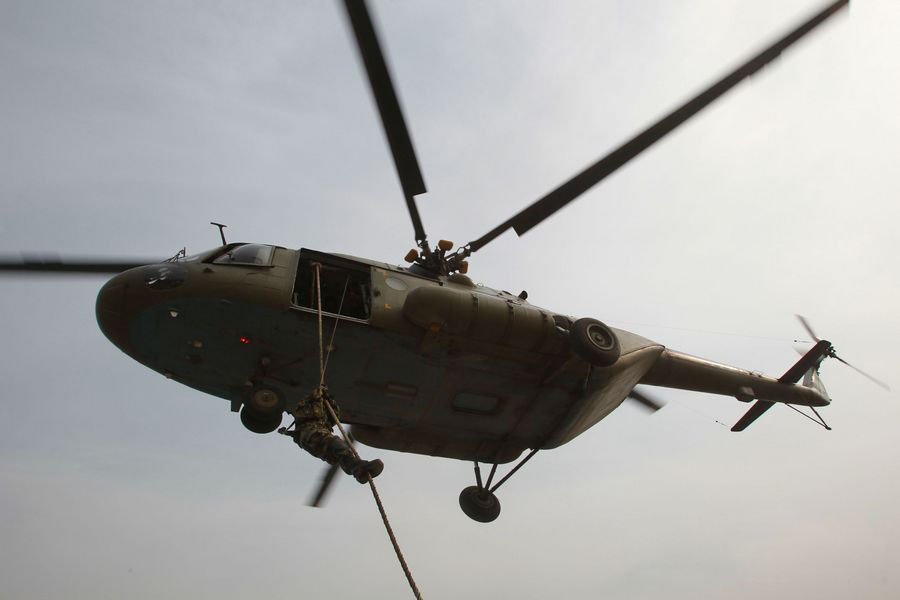 Mil Mi-17 Hip Helicopter Operations During Joint Military Exercise ...