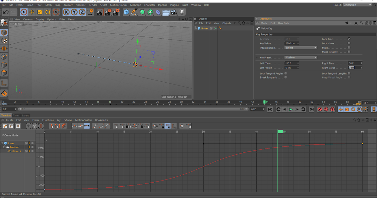 C4D - 9.3 Adjusting Animation Curves