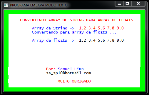 Samuel Lima - Programador C/C++/Java: Convertendo um array de string ...