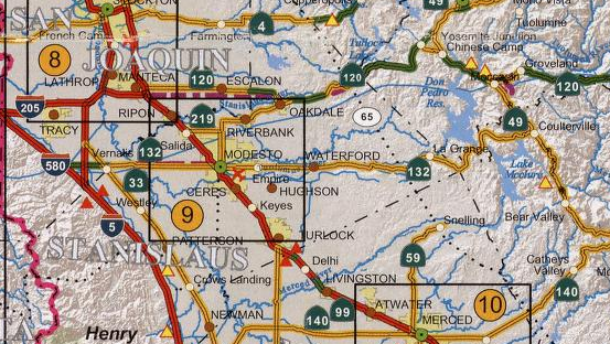 California State Route 132 and Signed County Route J132