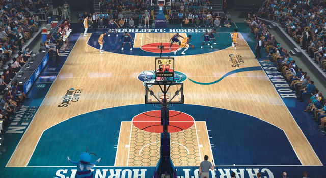 NBA 2K20 Charlotte Hornets (Classic) Court and Arena by rtomb_03